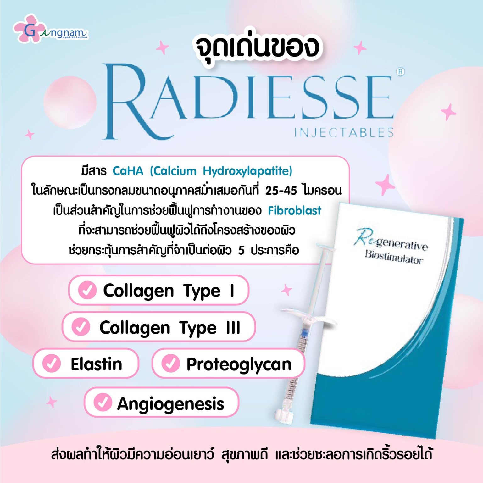Radiesse Filler คืออะไร? มีข้อดี ข้อเสีย ต่างจากหัตถการงานผิวตัวอื่นๆ อย่างไร